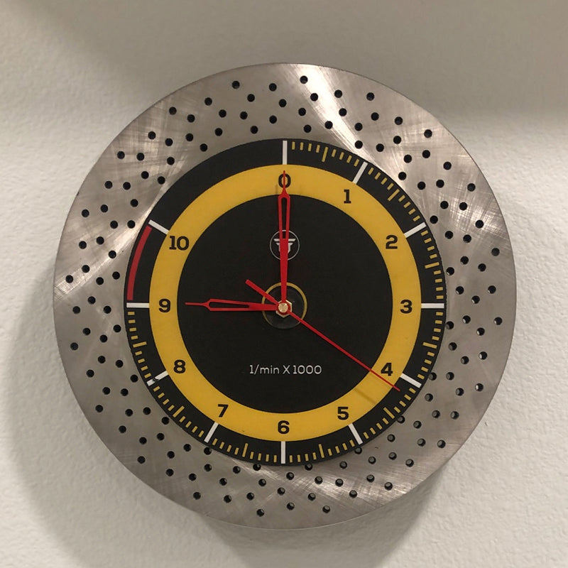 Motorsport Inspired Real Brake Rotor Wall Clock for Porsche, BMW ...